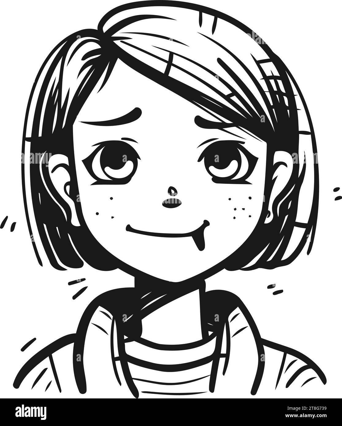 Woman freckles illustration Stock Vector Images - Alamy