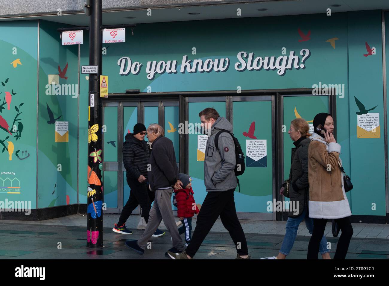Slough, UK. 20th November, 2023. Slough High Street. The Telegraph ...