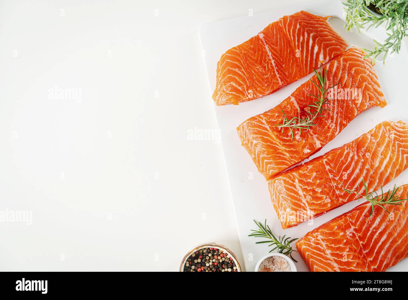 Fresh raw salmon fish fillet Stock Photo - Alamy