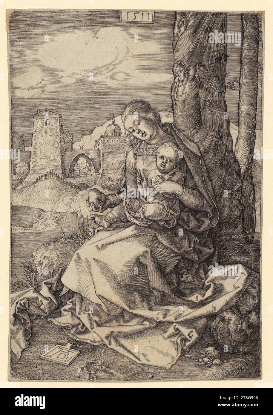 Albrecht Dürer (1471 - 1528), Mary with the pear, print medium: 1511 ...