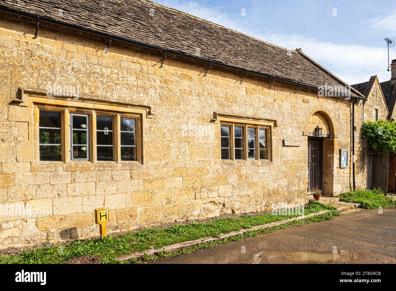 Quaker Friends Meeting House (built 1677) in the Cotswold village of ...