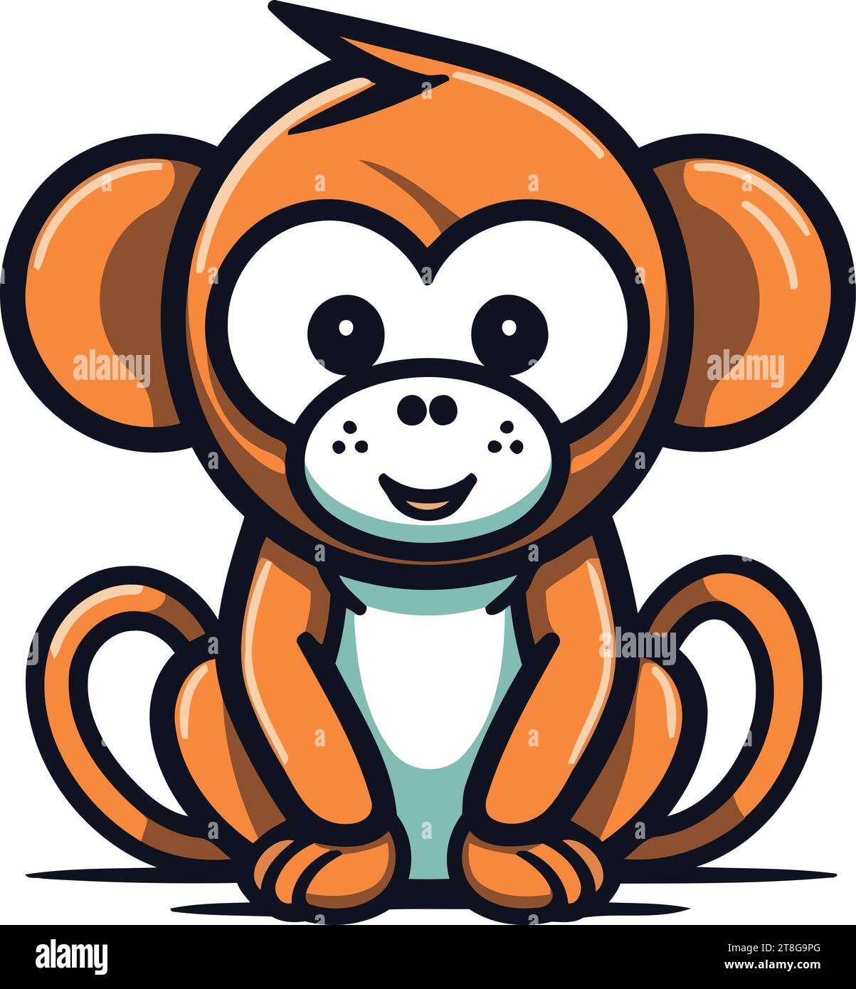 Monkey cartoon vector illustration. Isolated on a white background ...