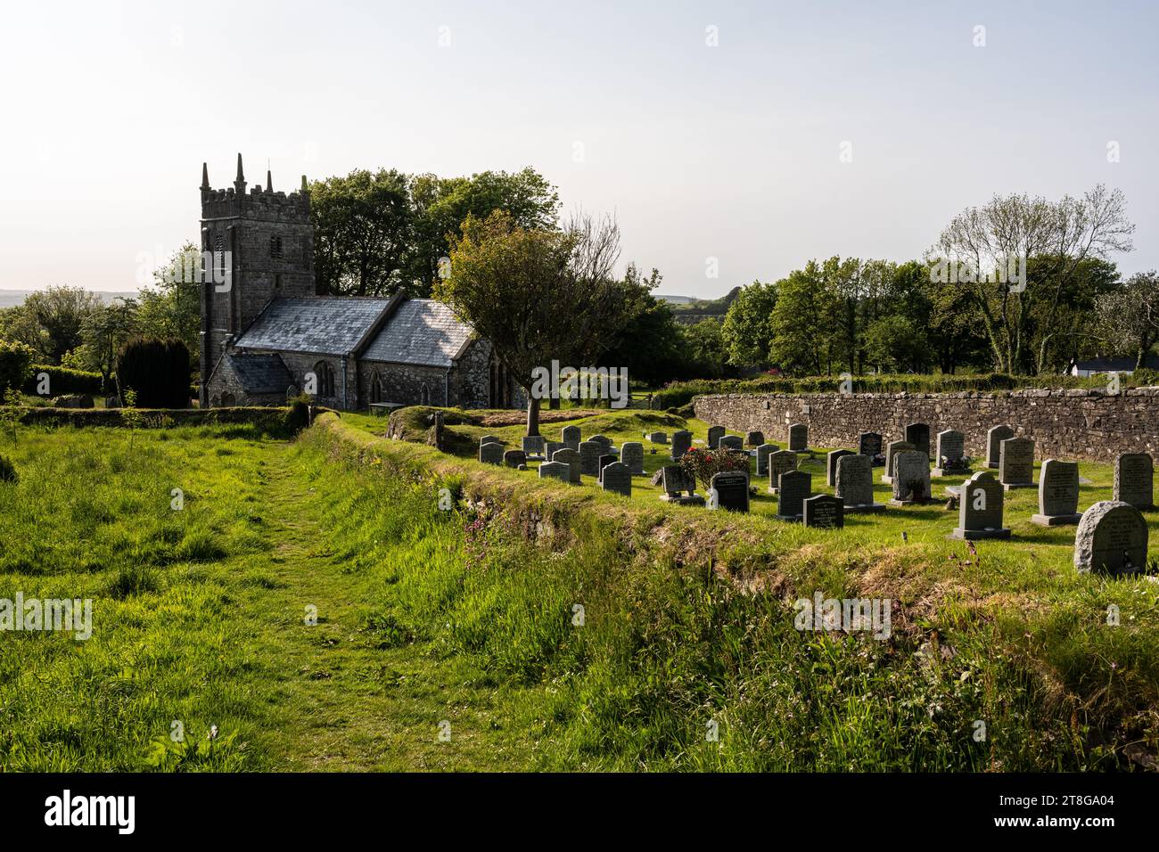The traditional parish church of St Thoms a Becket in Sourton, Devon Stock Photo - Alamy