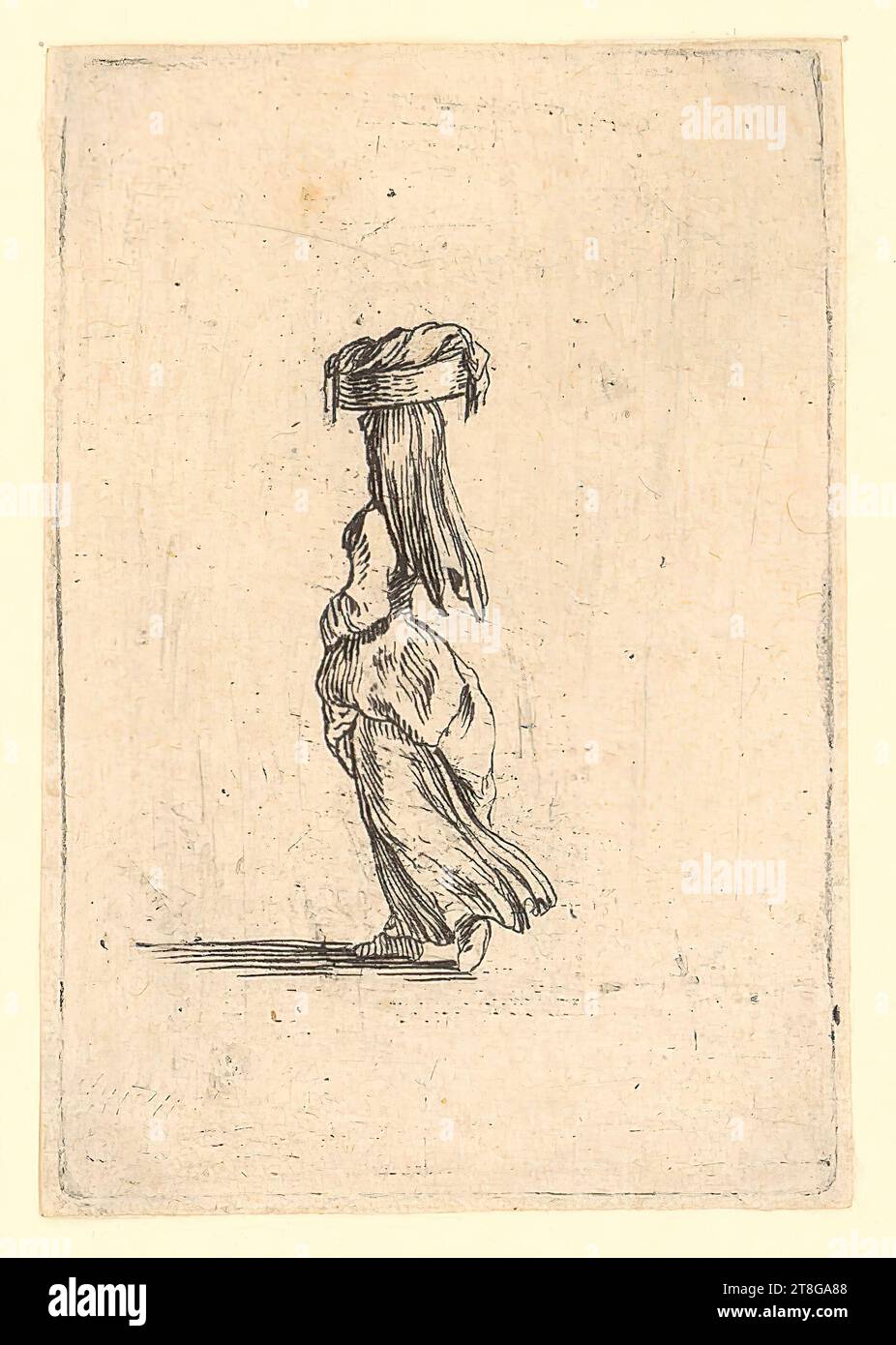 Stefano della Bella (1610 - 1664), artist, woman with basket on her ...