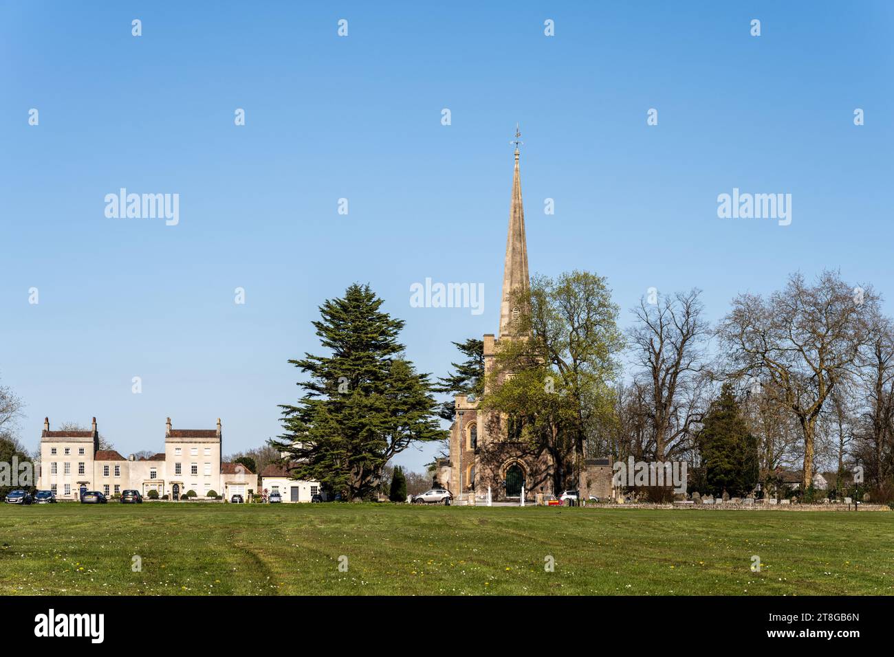 The parish church of St John the Baptist stands on Frenchay Common in ...