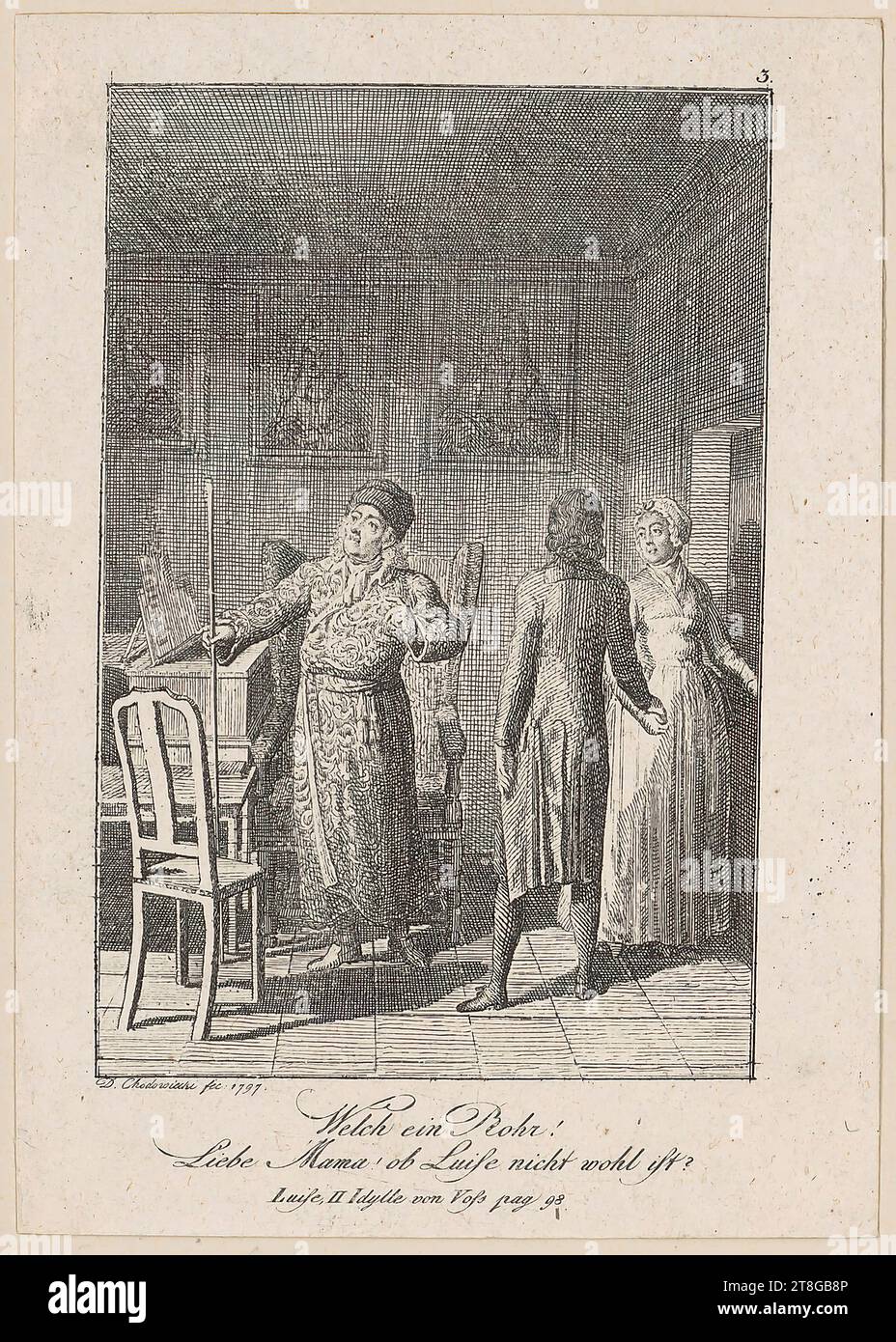 Daniel Nikolaus Chodowiecki (1726 - 1801), artist, Welch ein Rohr!, origin of print medium: 1797 ...