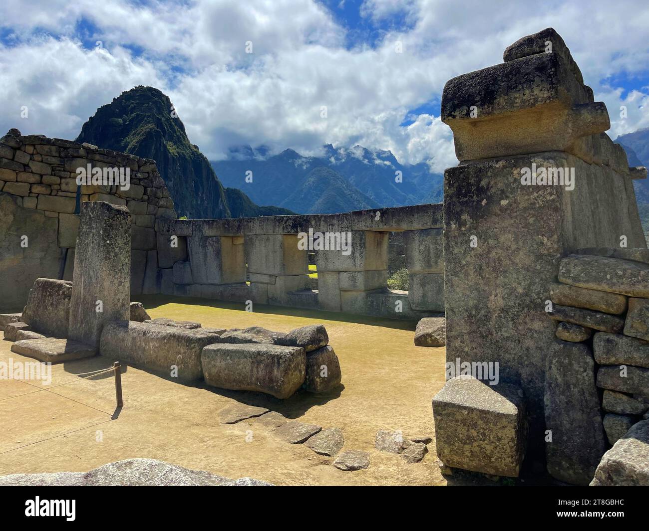 A tranquil and serene scene of the historical Temple of Three Windows ...