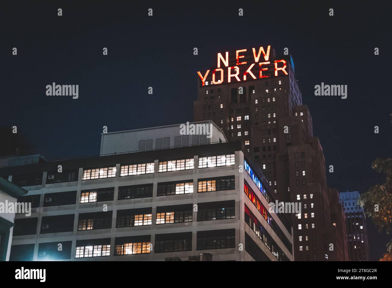 New Yorker sign on New York building Stock Photo - Alamy