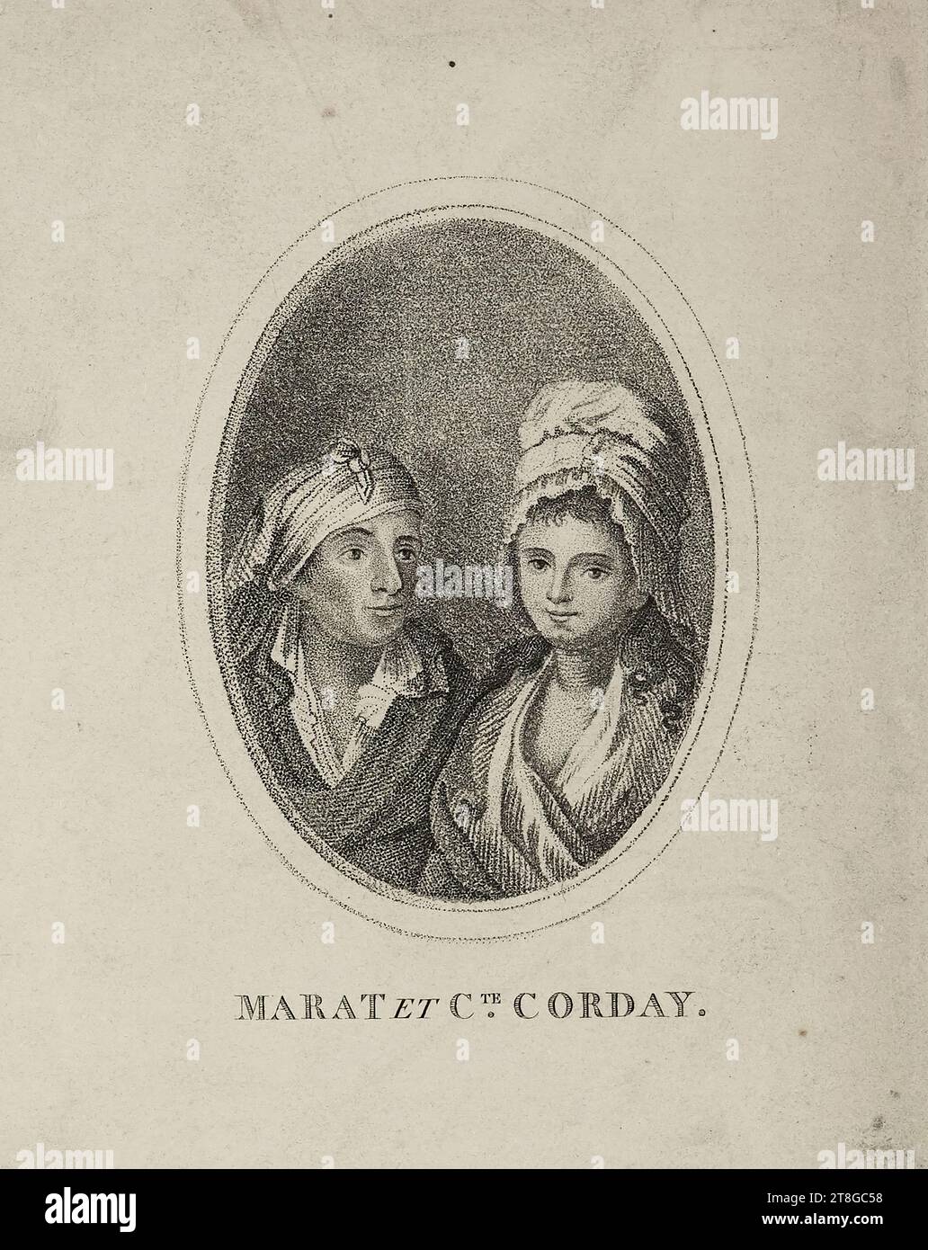 Marat corday etching hi-res stock photography and images - Alamy
