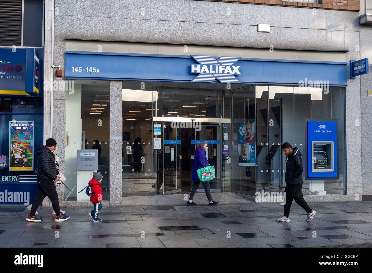 Slough, UK. 20th November, 2023. A Halifax Building Society in Sloughy ...