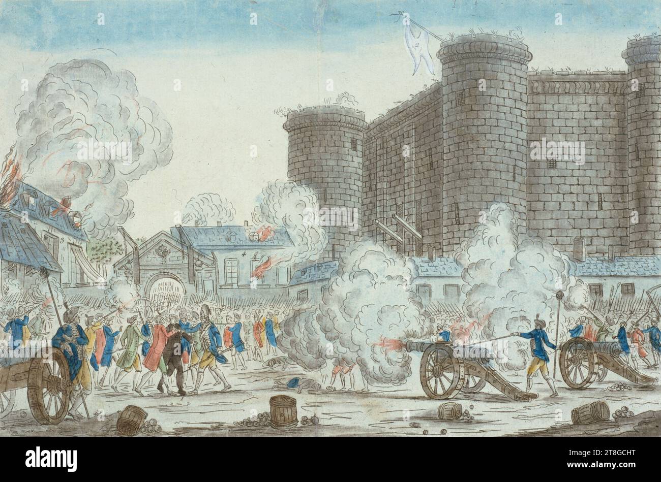 CAPTURE OF THE BASTILLE BY THE BOURGEOIS AND THE BRAVE FRENCH GUARDS OF ...