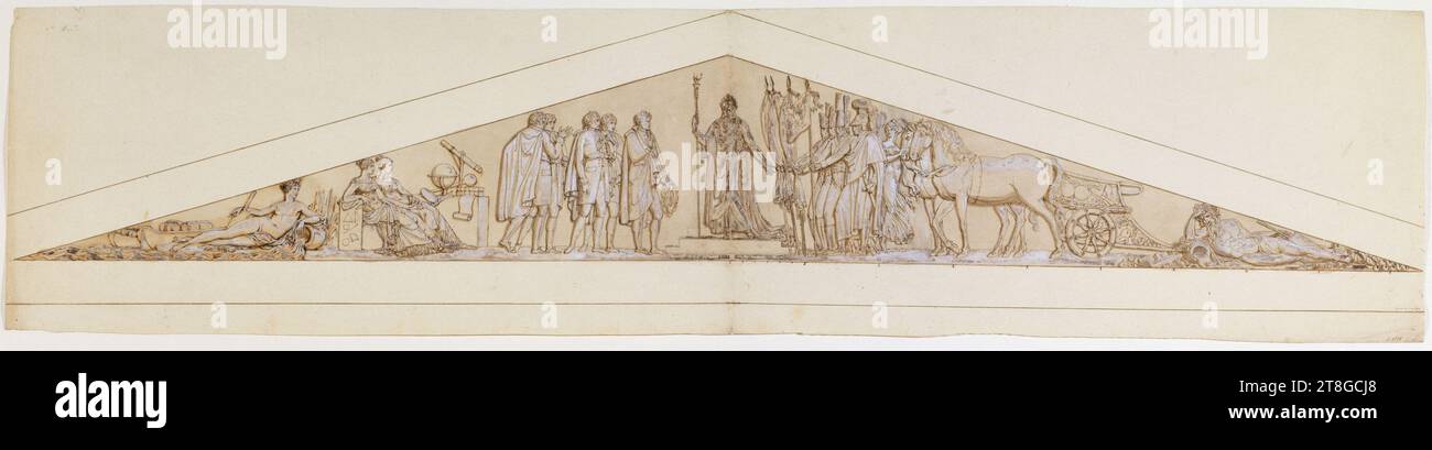 Project for a pediment in honor of Napoleon, Empire period, Draughtsman ...