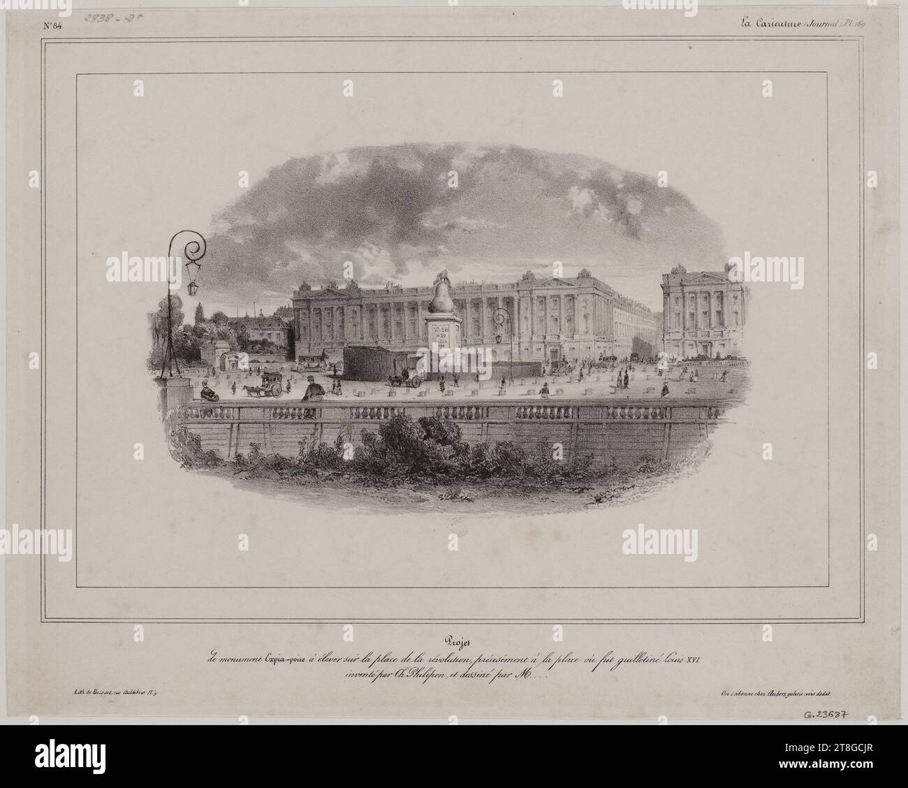Project for an expiatory monument to be erected on the Place de la ...