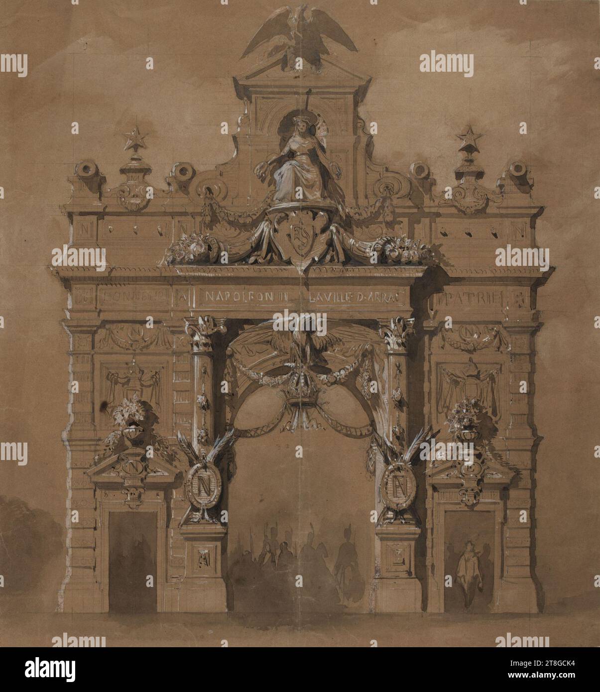 Entrance door project for the glory of Napoleon III, the city of Arras ...