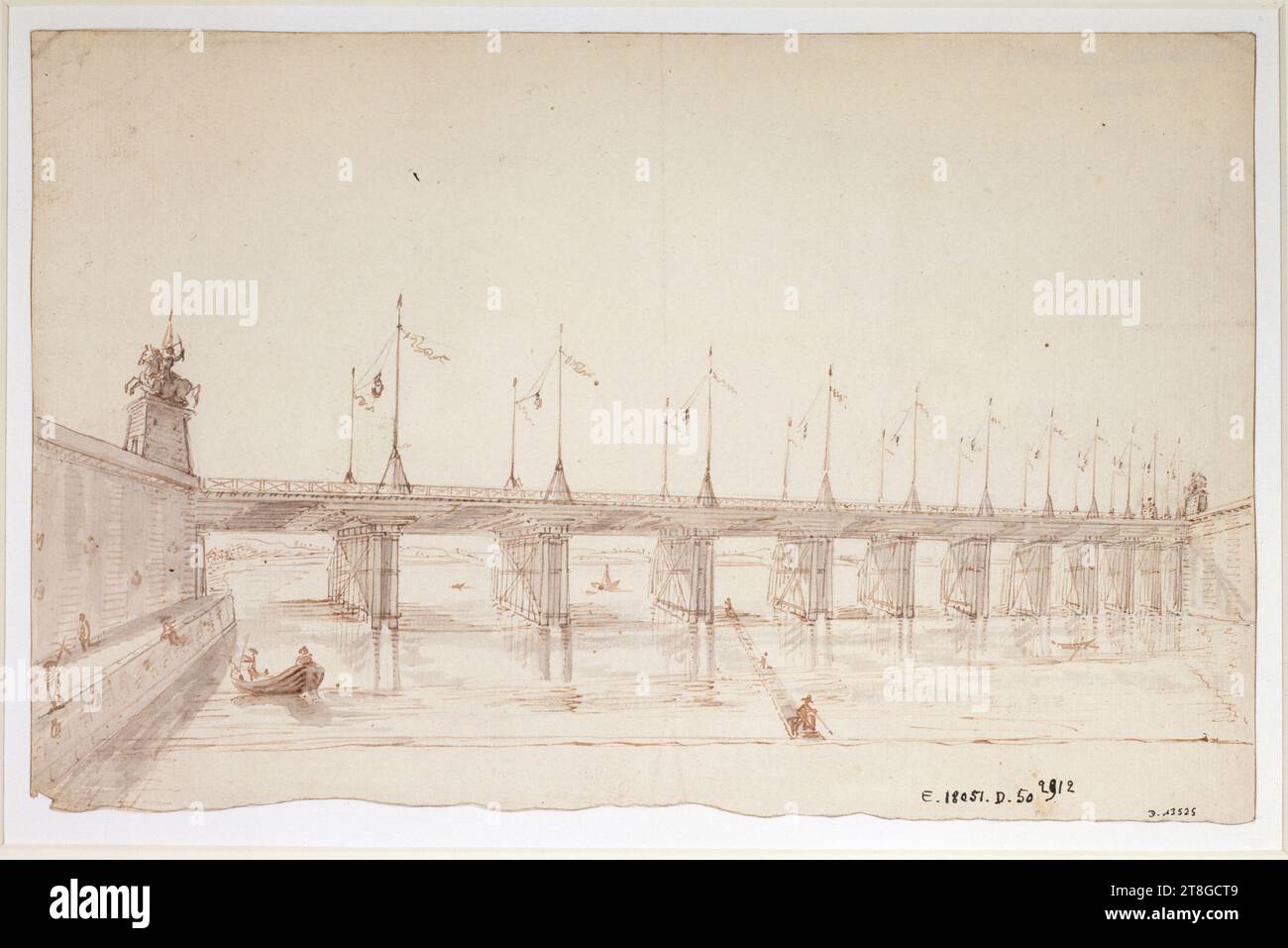 Project for the Austerlitz Bridge, Draughtsman, Drawing, Drawing ...