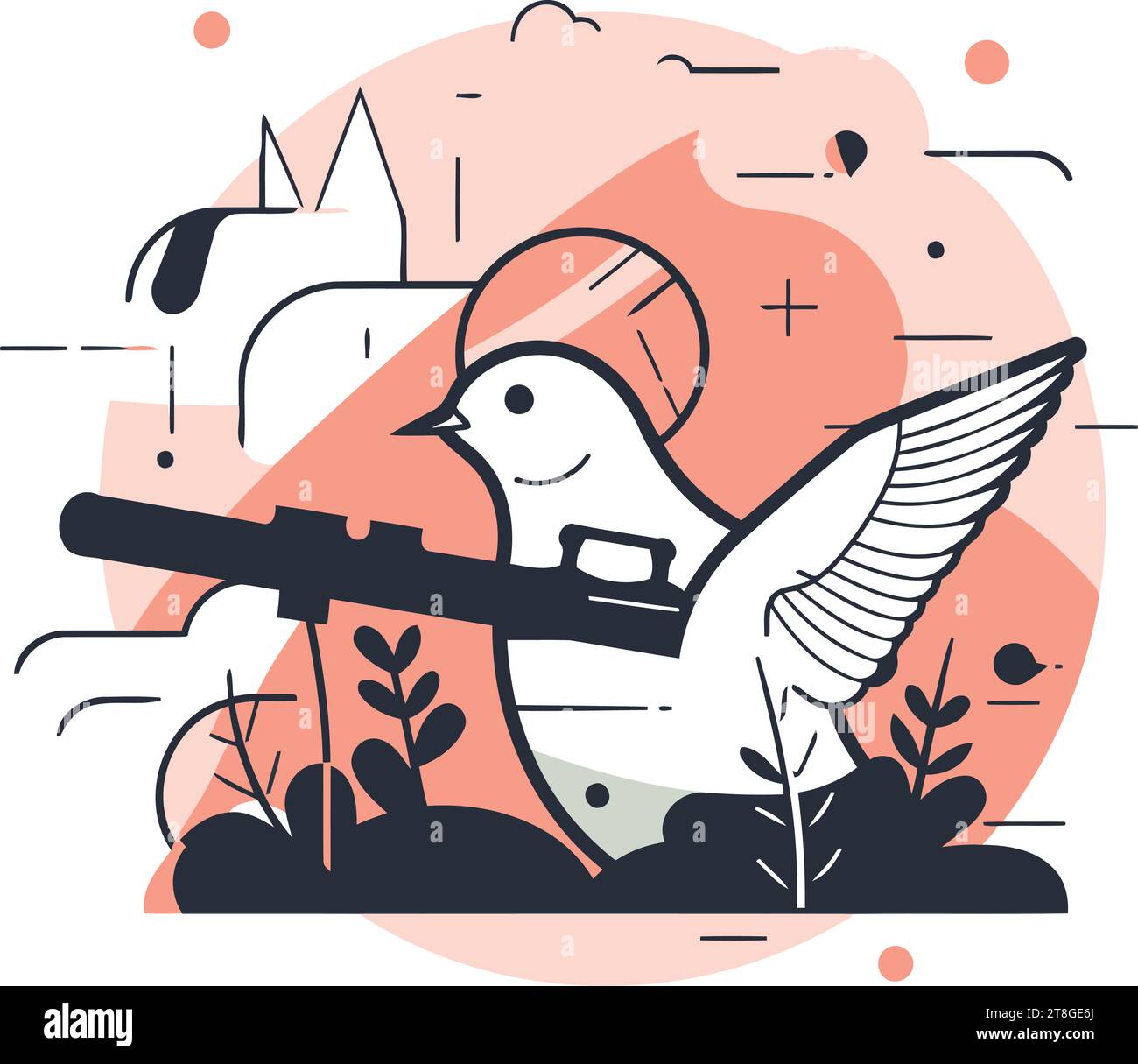 Field gun drawing Cut Out Stock Images & Pictures - Alamy