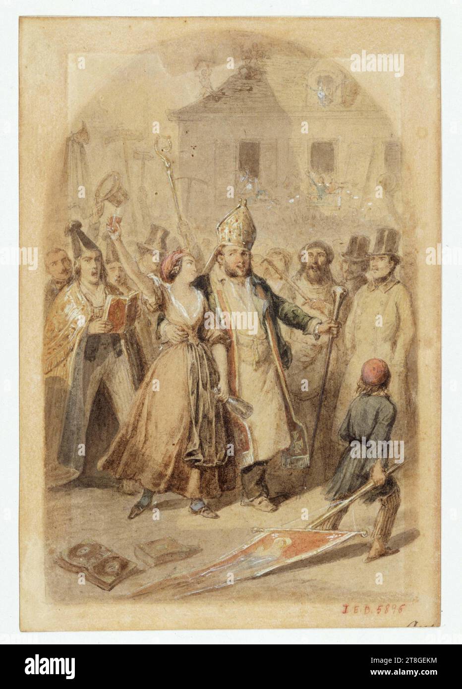 Looting of the Archdiocese, Mardi Gras 1831, Anson, Draftsman, Array ...