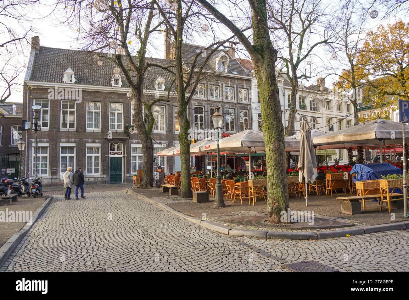 Outdoor terraces at Onze lieve vrouweplein, Square of Our Lady ...