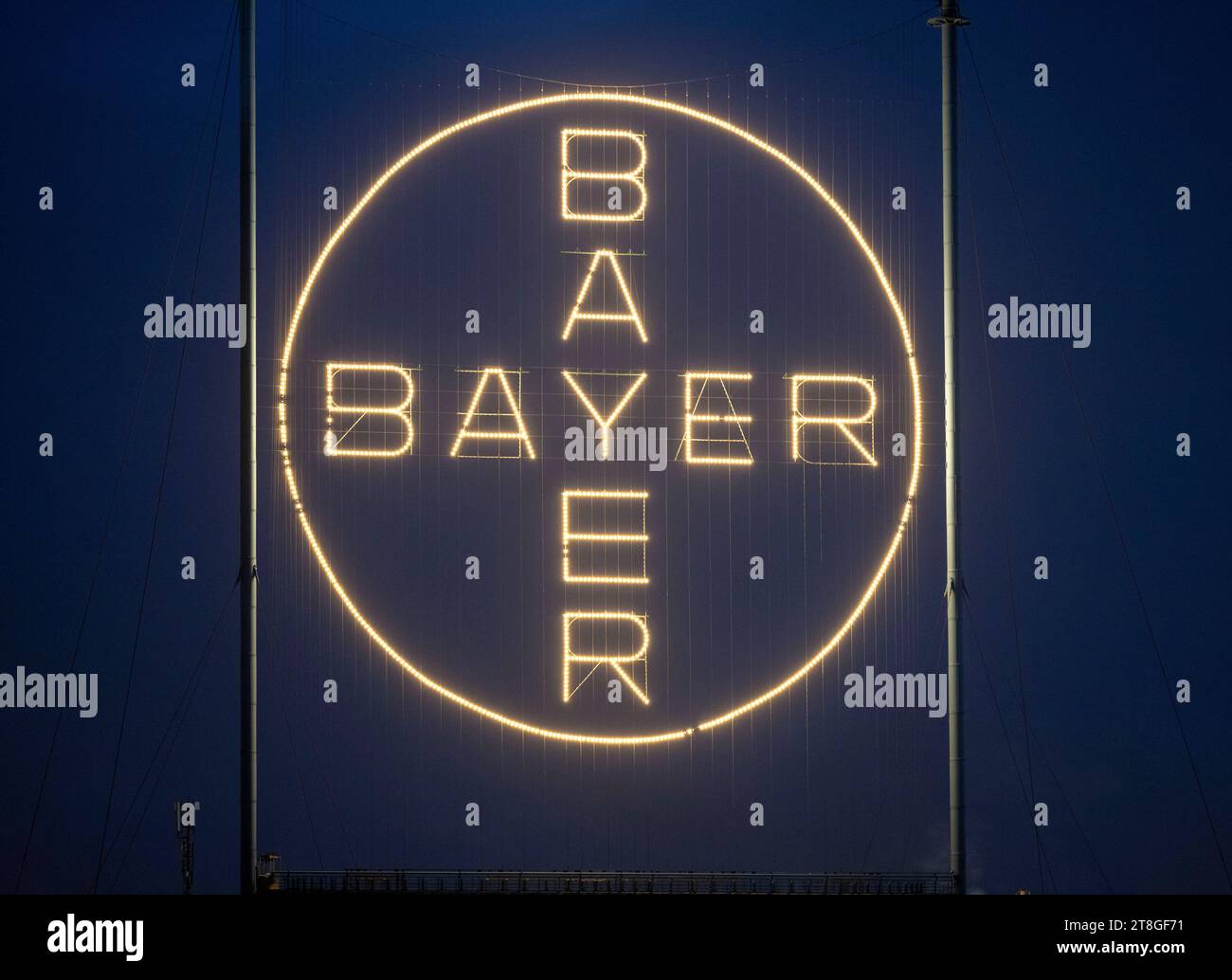 Cologne, Germany. 20th Nov, 2023. The Bayer Cross, the company's logo ...