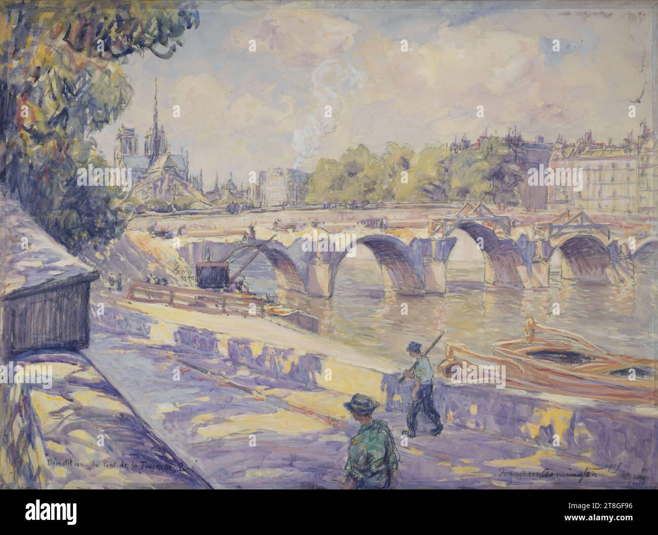 Demolition of the Tournelle Bridge, Armington, Frank Milton ...