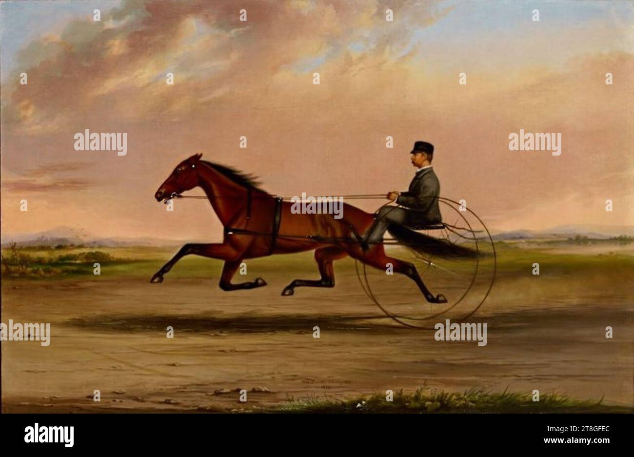 Goldsmith Maid Driven by Budd Doble by Thomas Kirby Van Zandt Stock ...