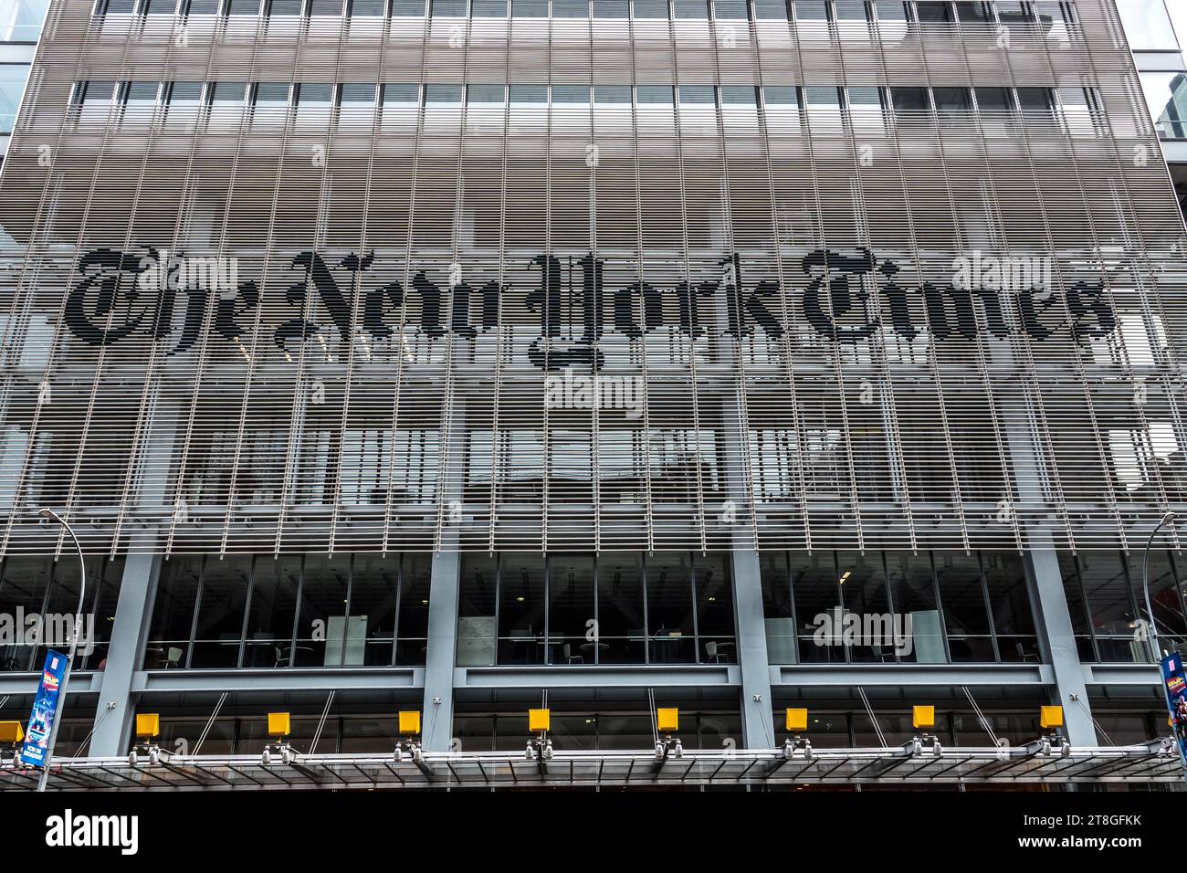 Entrance to The New York Times building Stock Photo - Alamy