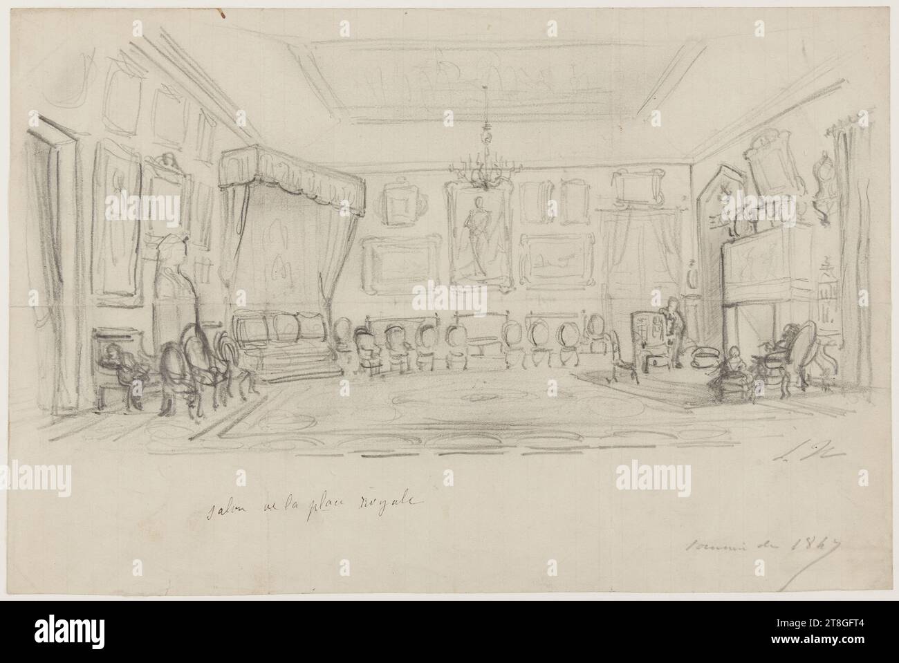 Salon de la Place Royale, In 1847, 2nd quarter 19th century, House of ...