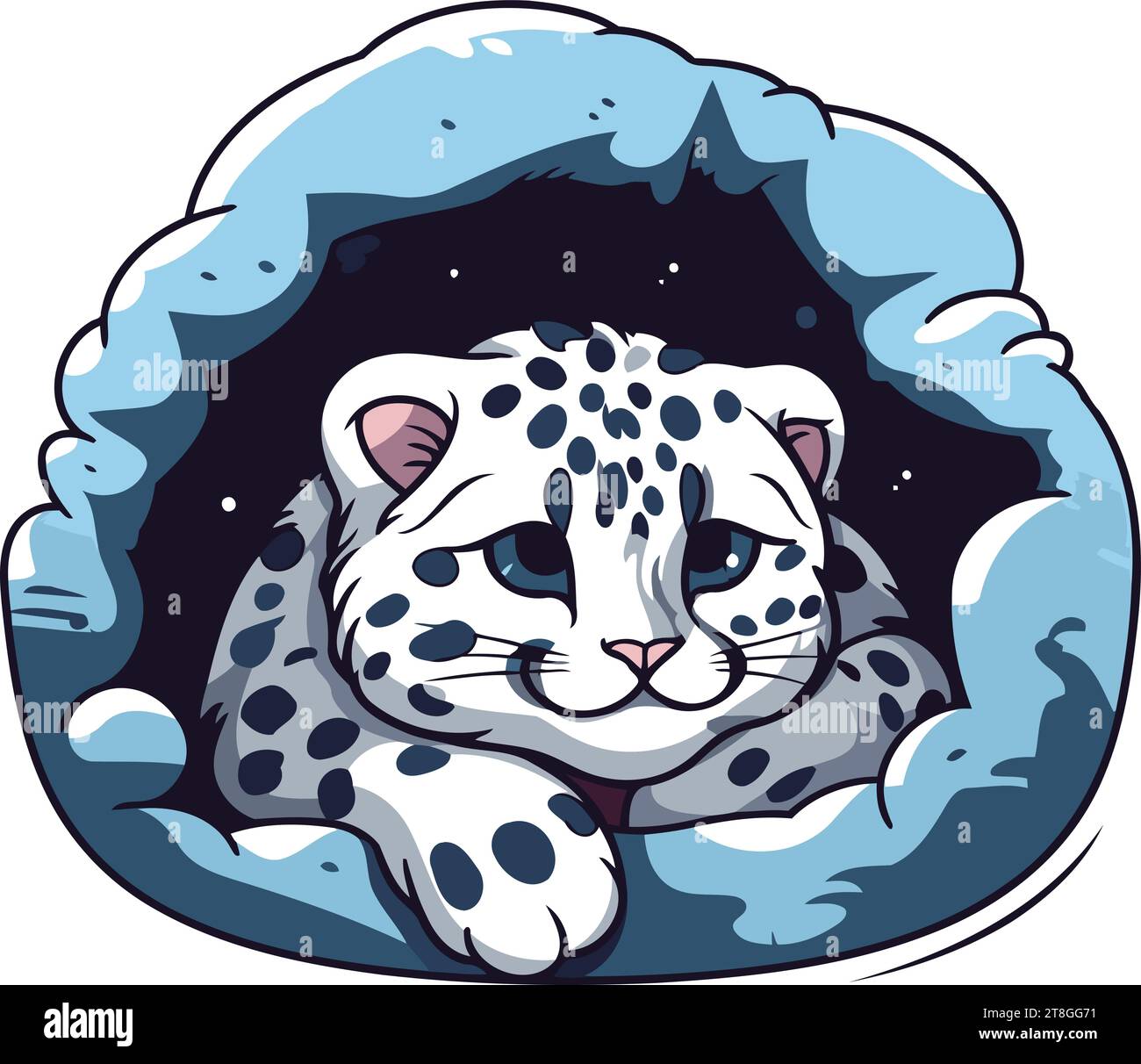 Cute snow leopard Cut Out Stock Images & Pictures - Alamy