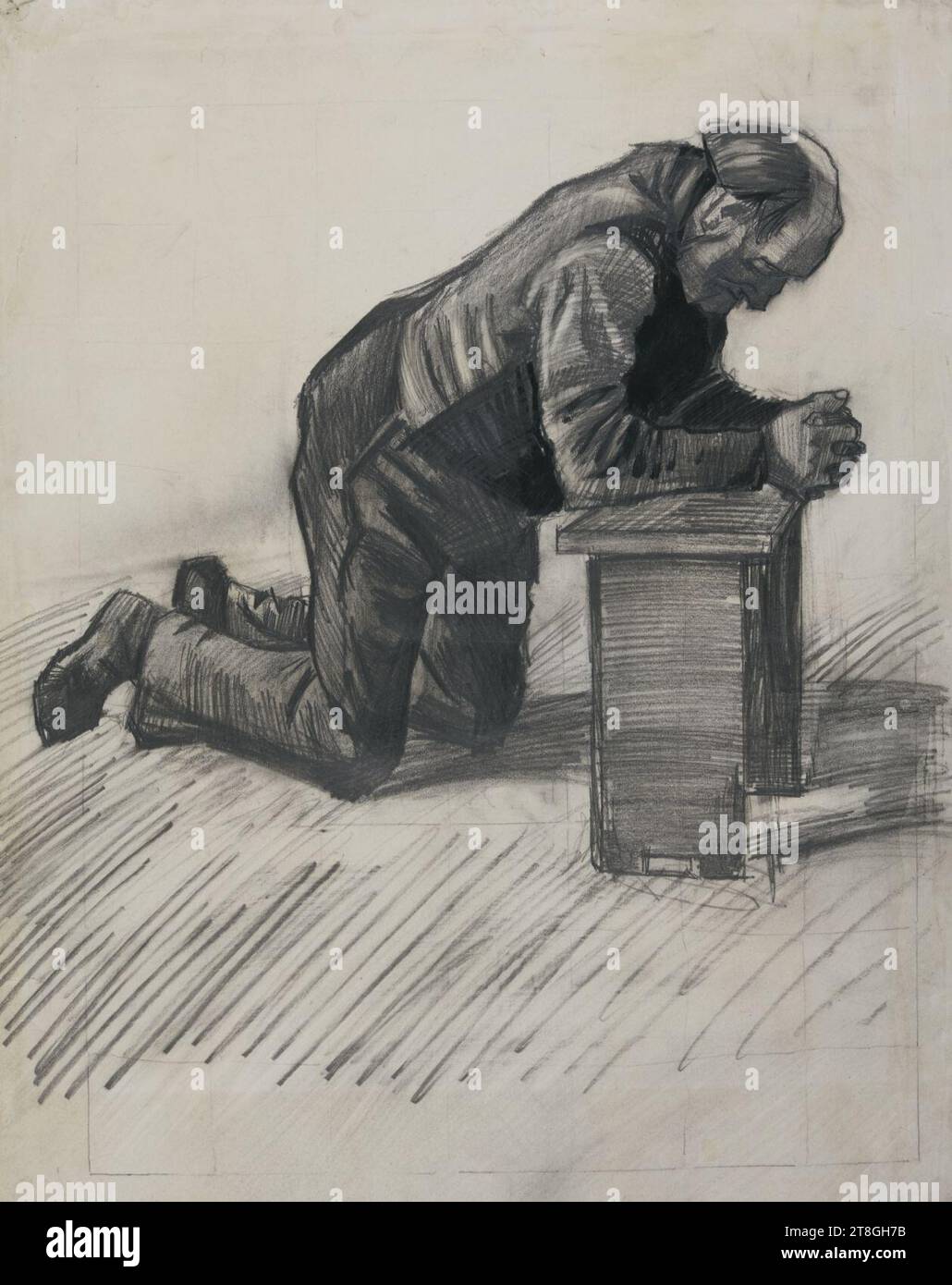 'Old Man Praying', drawing by Vincent van Gogh Stock Photo - Alamy