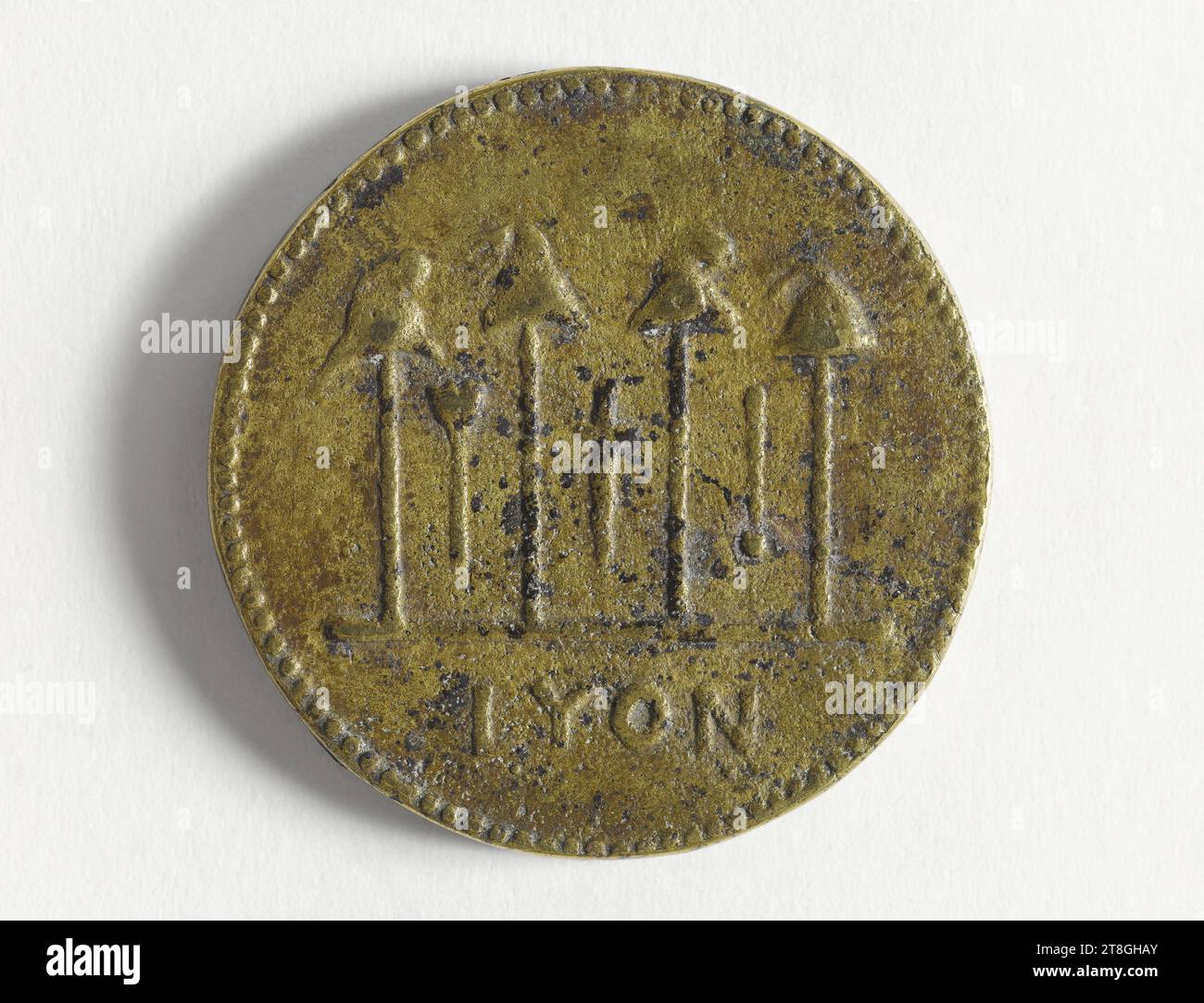 Symboles républicains, Lyon, 1793, Array, Numismatics, Medal, Brass ...