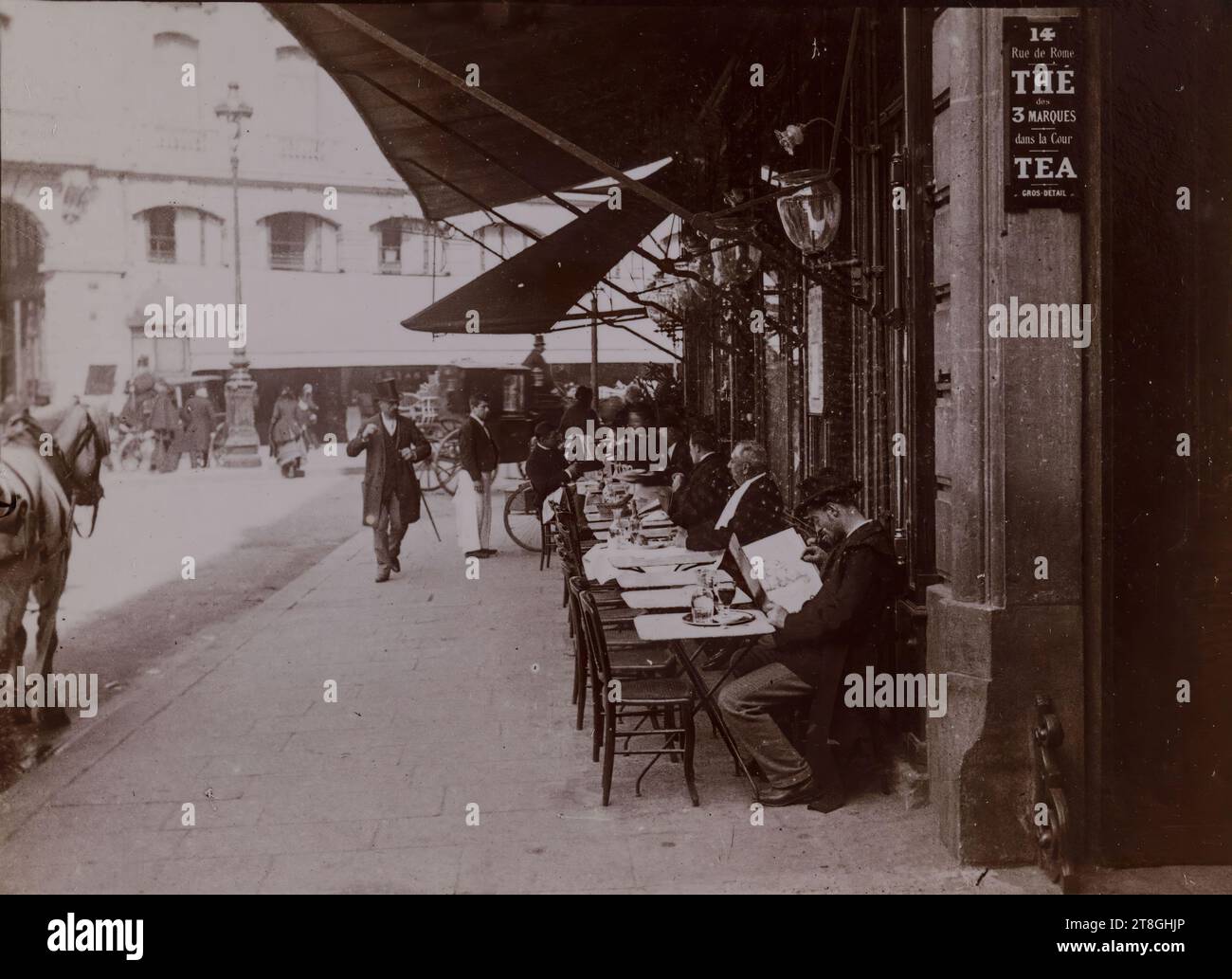 Café-restaurant terrace, Paris, Amateur photographer, 19th-20th century ...