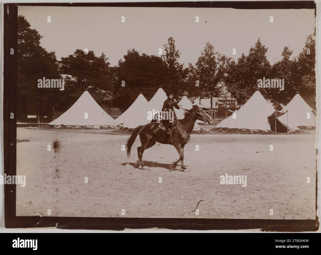 Tents and Russian Horseman ?, Lappish Encampment Recreated for the 1900 ...