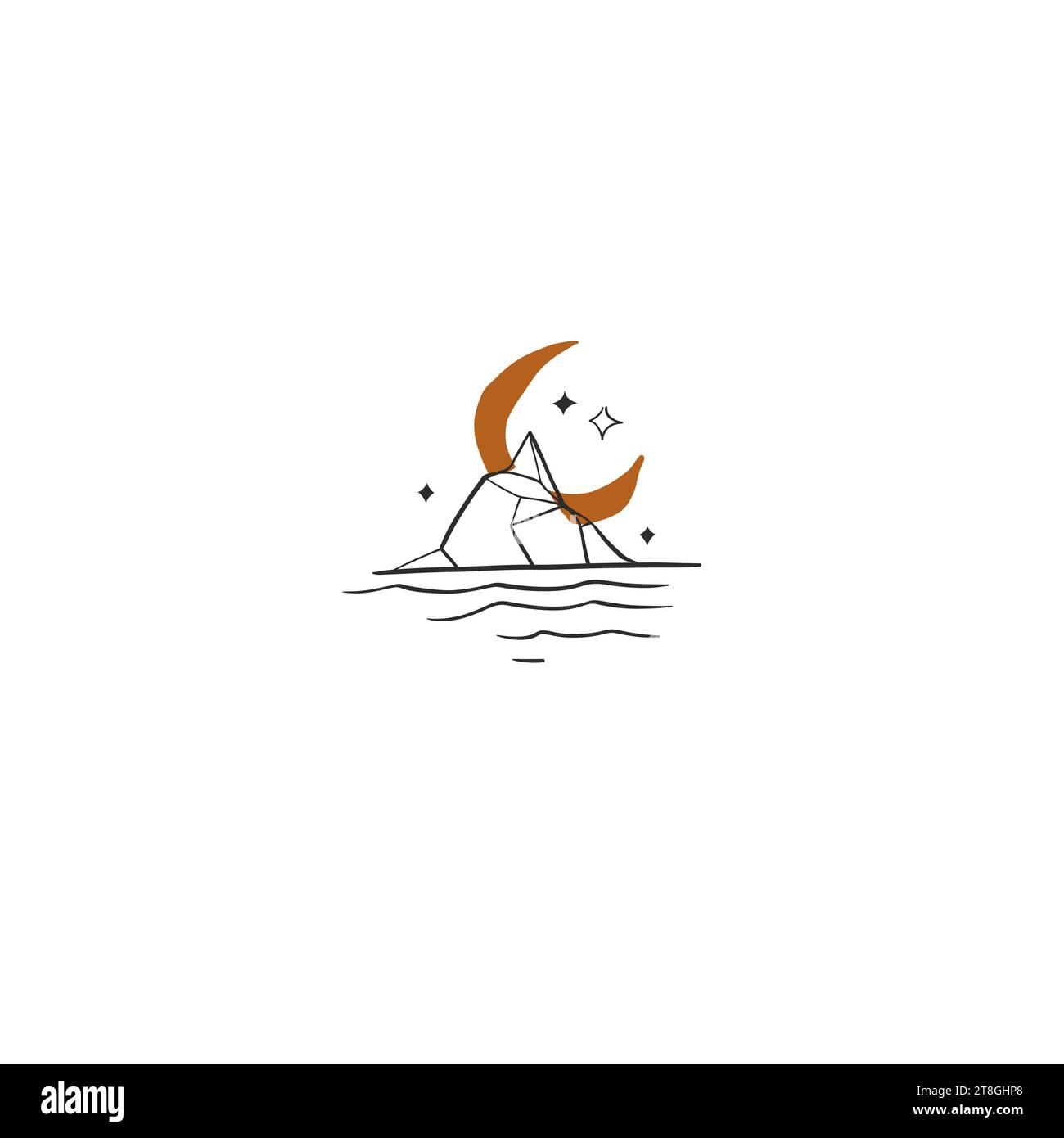 Hand drawn vector abstract simple minimalistic art graphic drawing icon ...