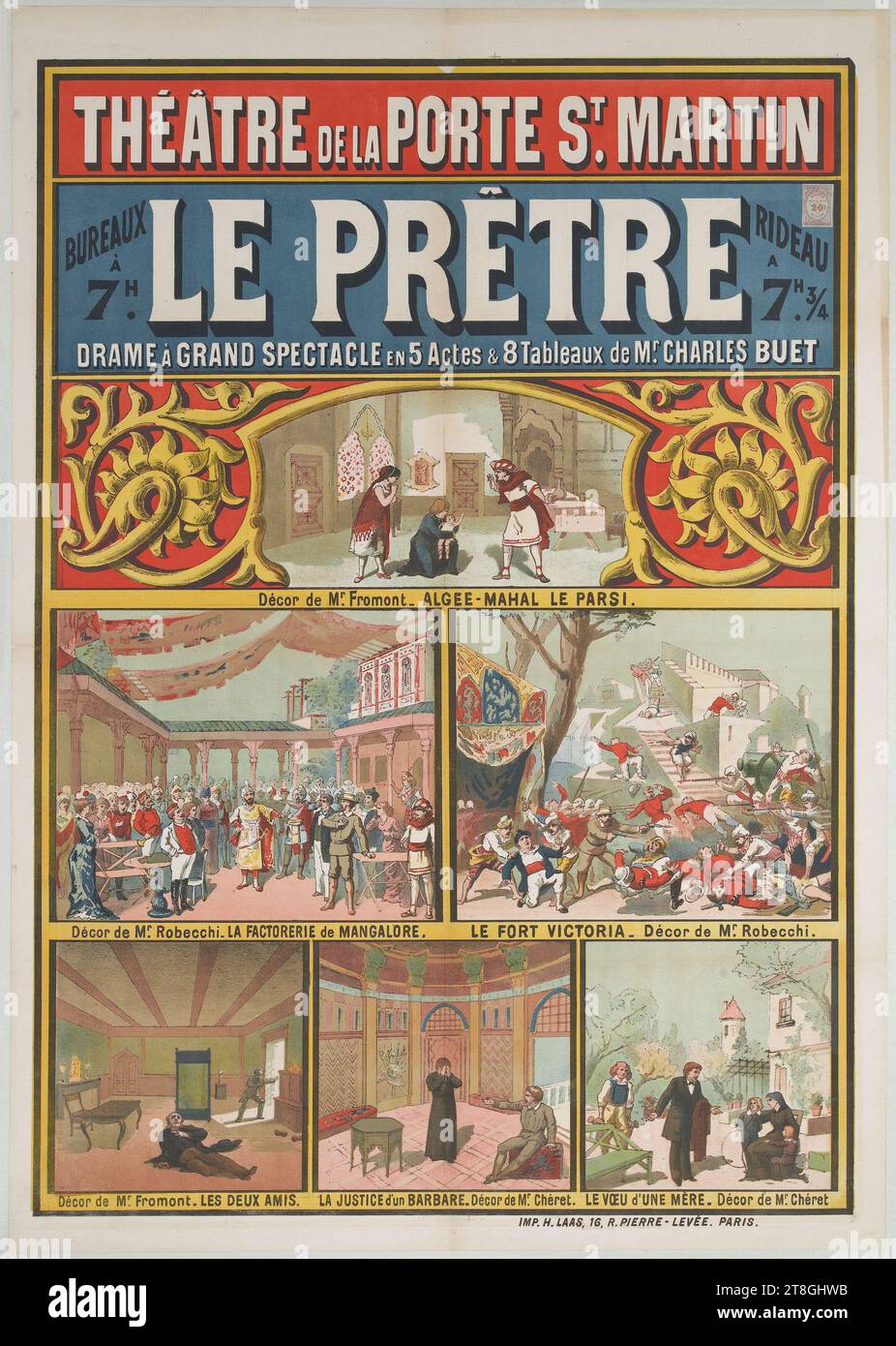 THEATER DE LA PORTE ST MARTIN, OFFICES, A, 7 A.M., LE PÊTRE, DRAMA WITH ...