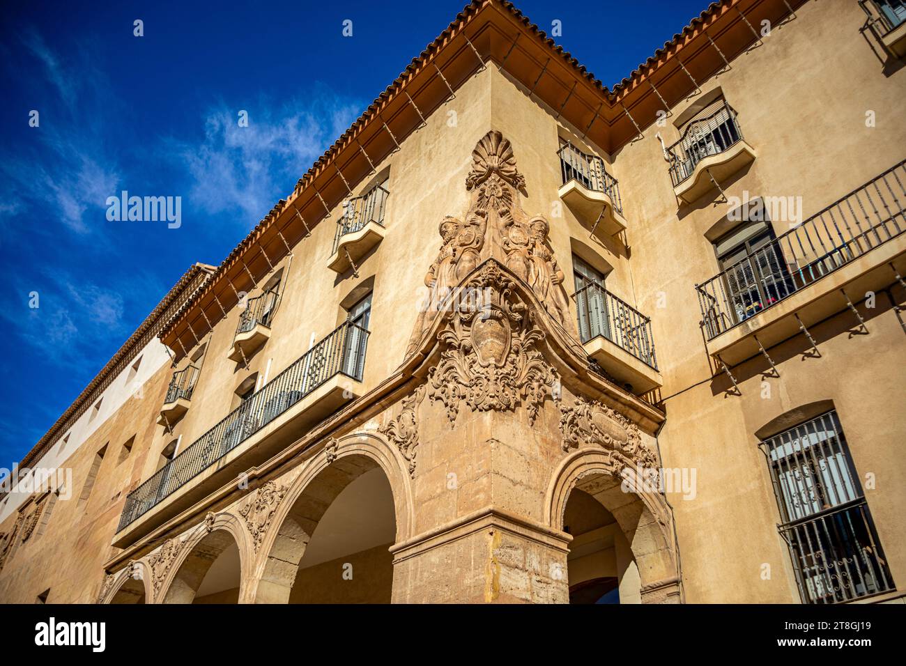 18th century building of the first instance courts of Lorca, Murcia ...