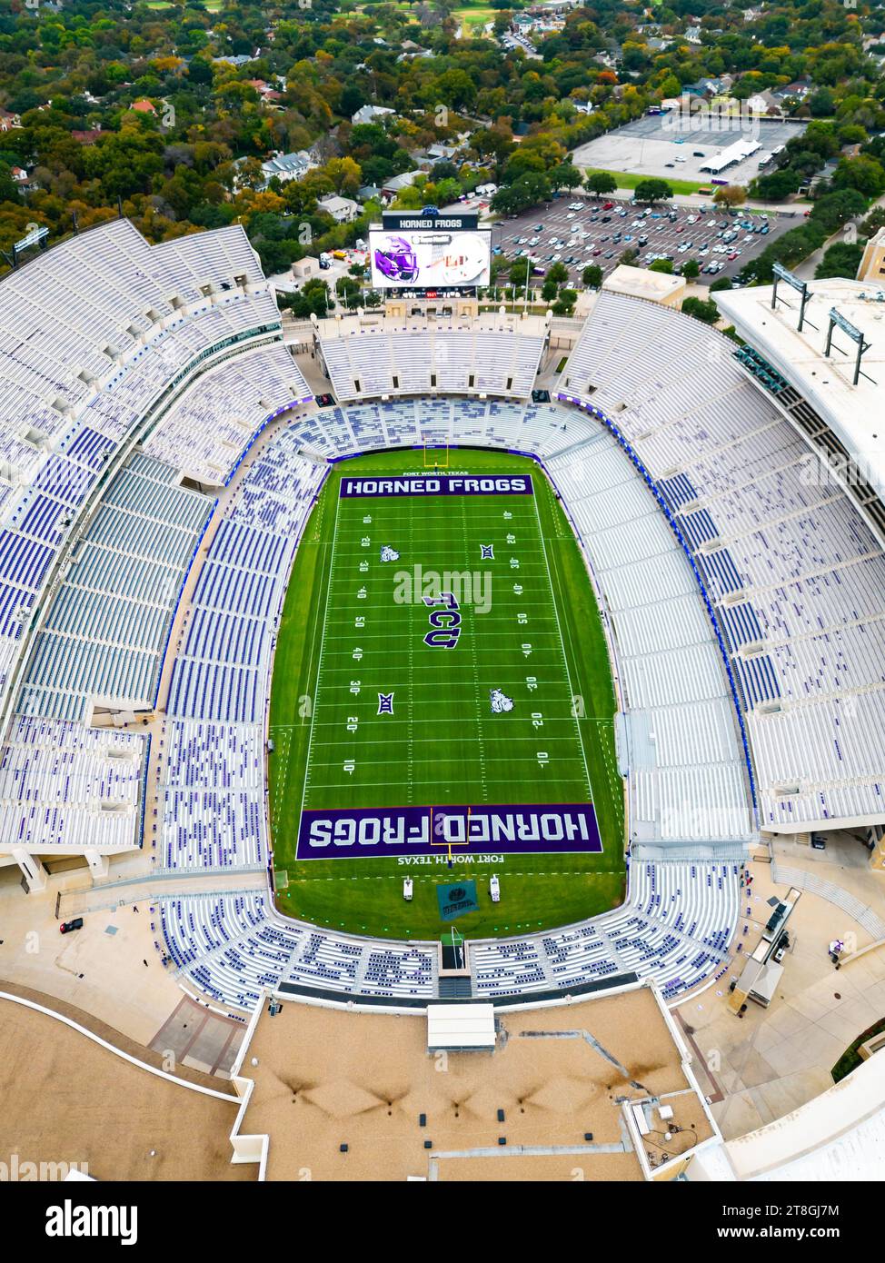 Fort Worth, TX - November 10, 2023: Amon G. Carter Stadium on the Texas Christian University ...