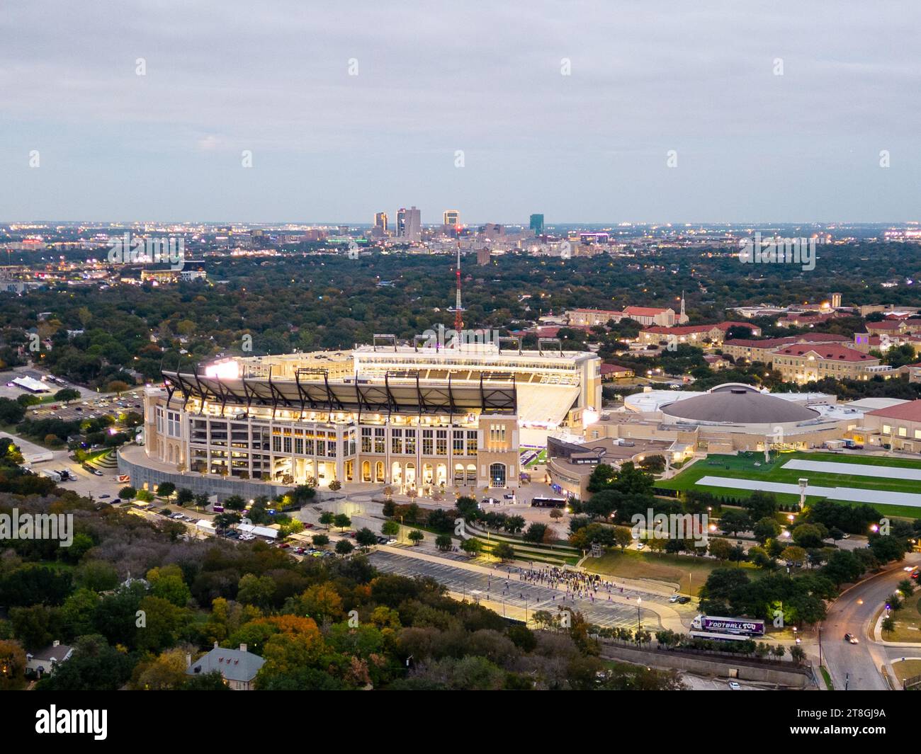 Fort Worth, TX - November 10, 2023: Amon G. Carter Stadium on the Texas Christian University ...