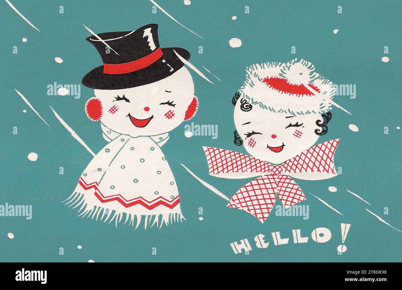 Vintage Christmas, winter illustrations of snowmen (and usally the ...