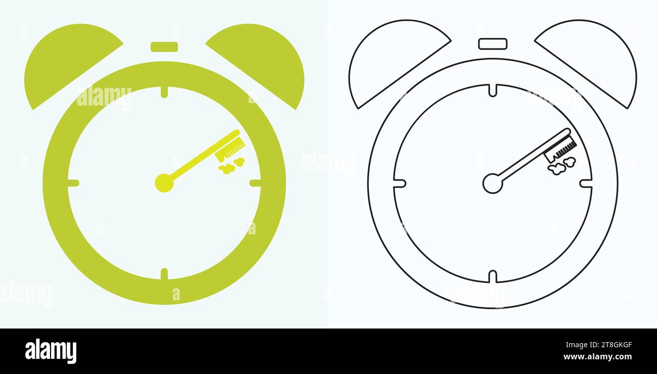 new style Analog clock flat vector icon. Symbol of time management ...
