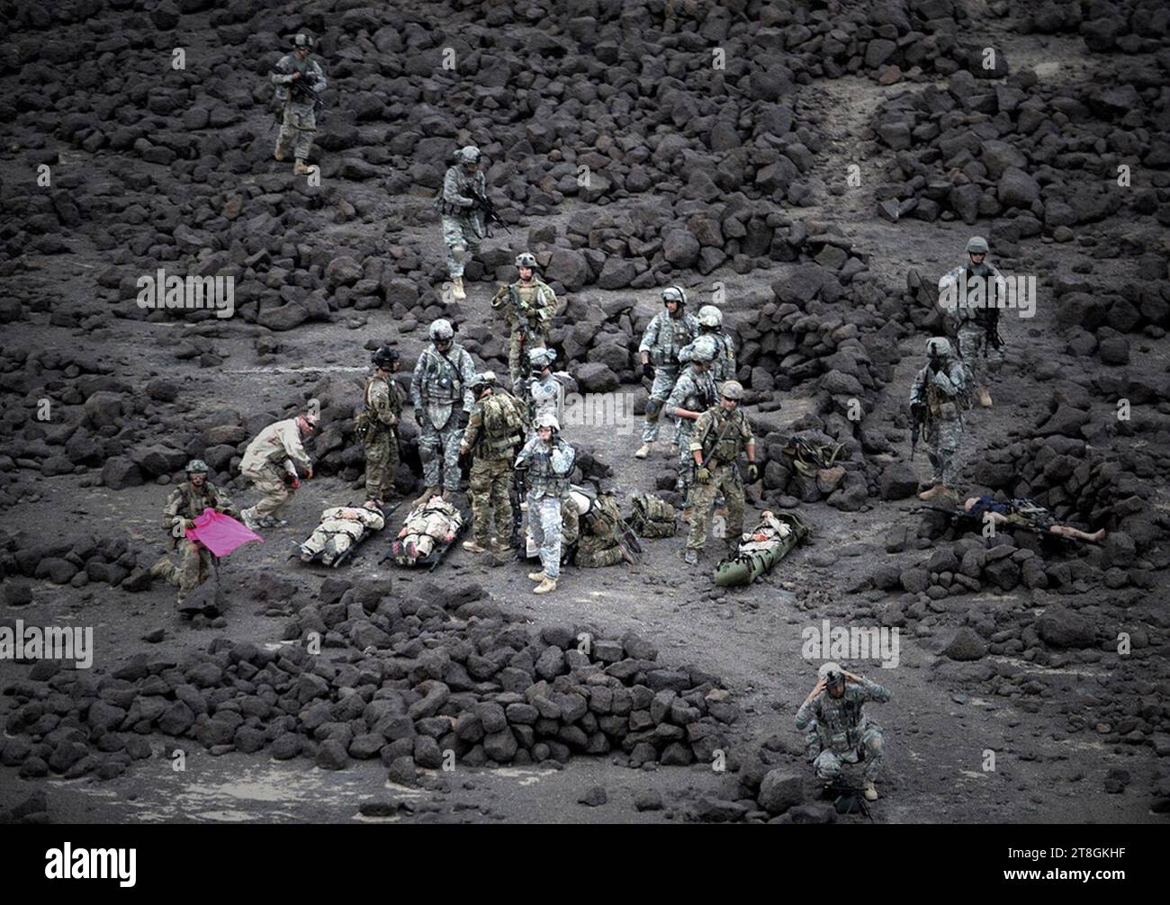 USAF pararescumen joint training exercise aircraft crash Stock Photo ...