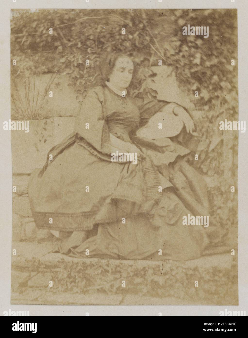 Victor Hugo and Madame Adèle Hugo in the garden of Hauteville House ...