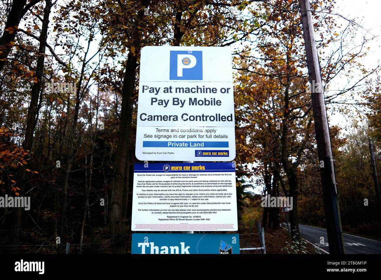 pay at machine parking sign,west blean,canterbury,kent,uk november 2023 ...
