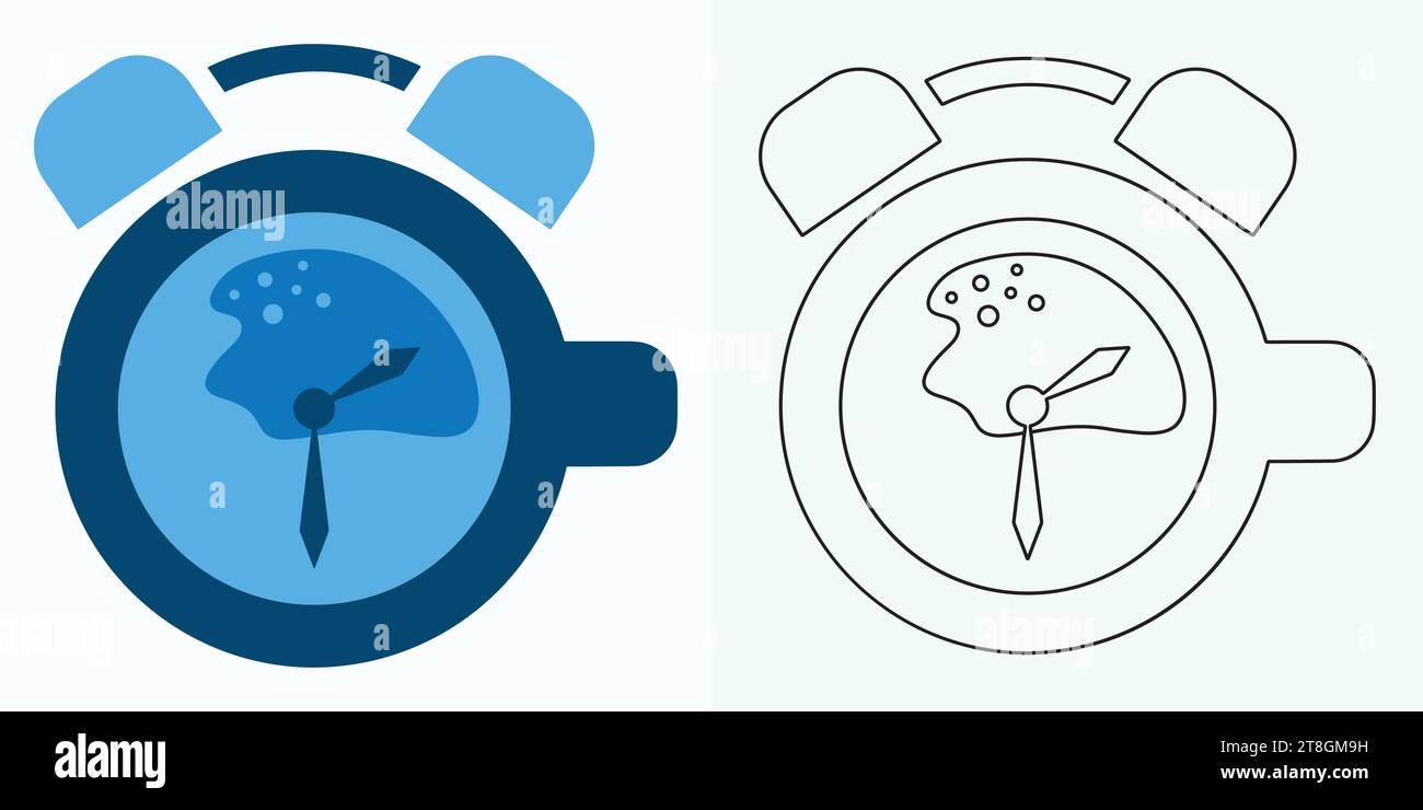 new style Analog clock flat vector icon. Symbol of time management ...