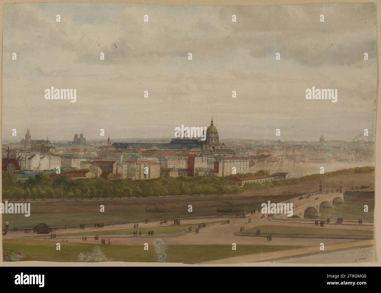 View of the left bank taken from the Trocadero, Draftsman, Around 1860 ...