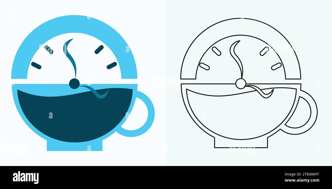 new style Analog clock flat vector icon. Symbol of time management ...