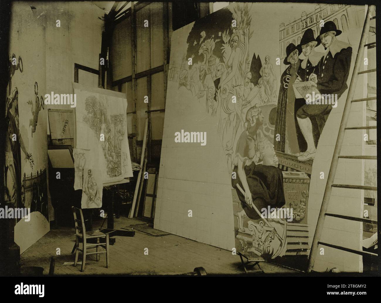 View of the History of French Art in the studio of Maurice Denis ...