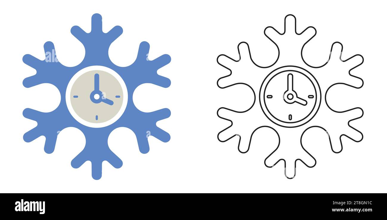 new style Analog clock flat vector icon. Symbol of time management ...