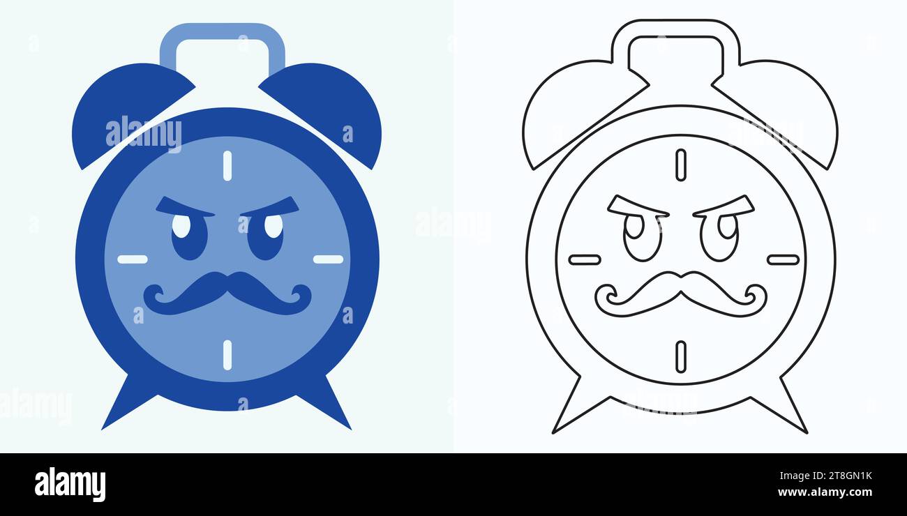 new style Analog clock flat vector icon. Symbol of time management ...