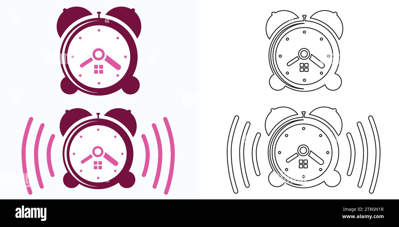 new style Analog clock flat vector icon. Symbol of time management, chronometer with hour ...