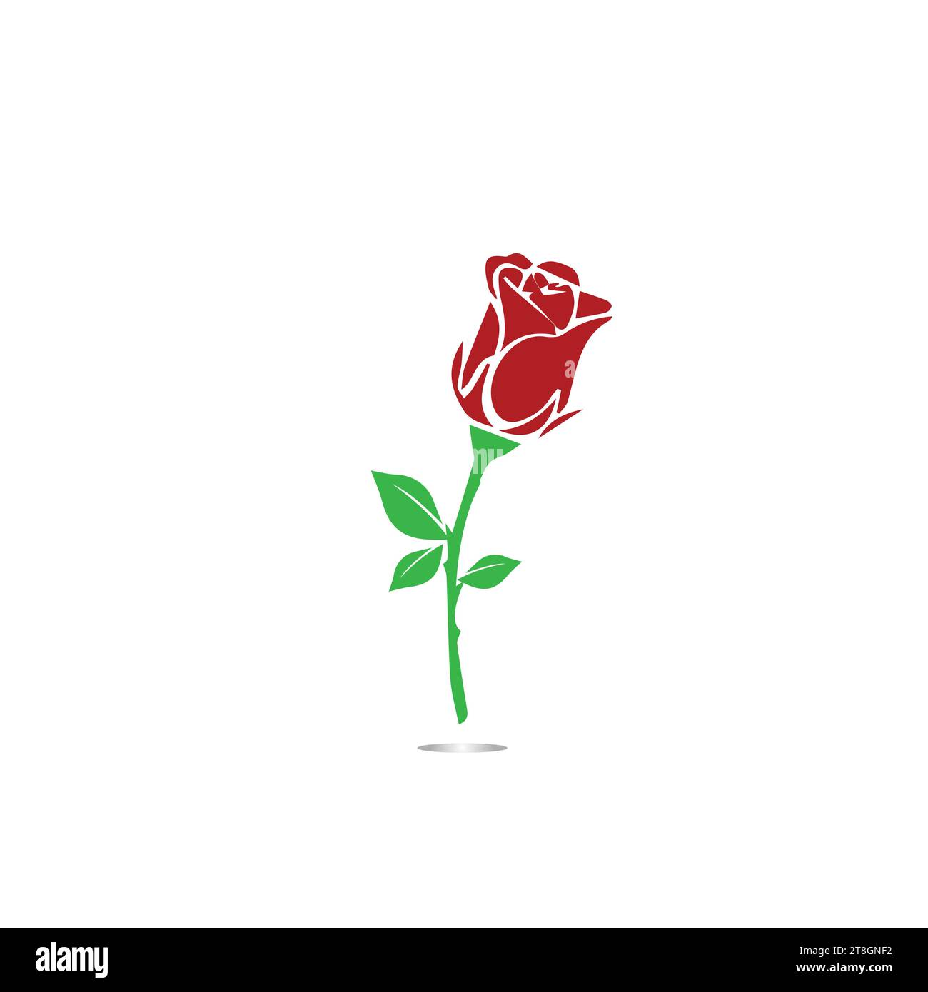 Red roses hand drawn, Black line rose flowers inflorescence silhouettes ...